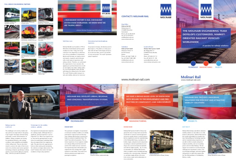 Molinari Company-Profile en | PDF | Rail Transport | Transport