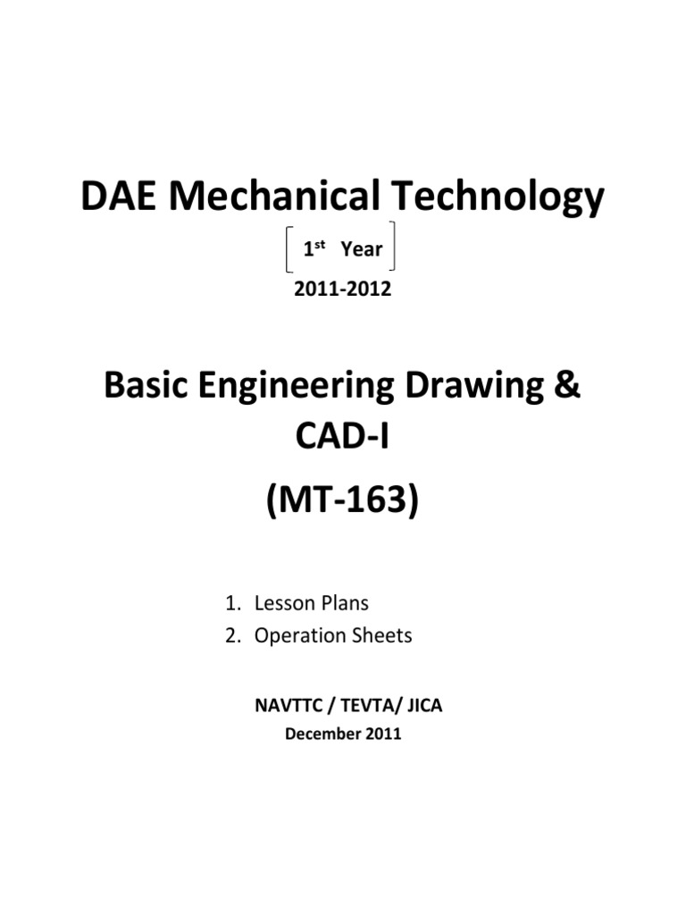 DAE Mechanical Technology Basic Engineer PDF | PDF | Technical Drawing ...