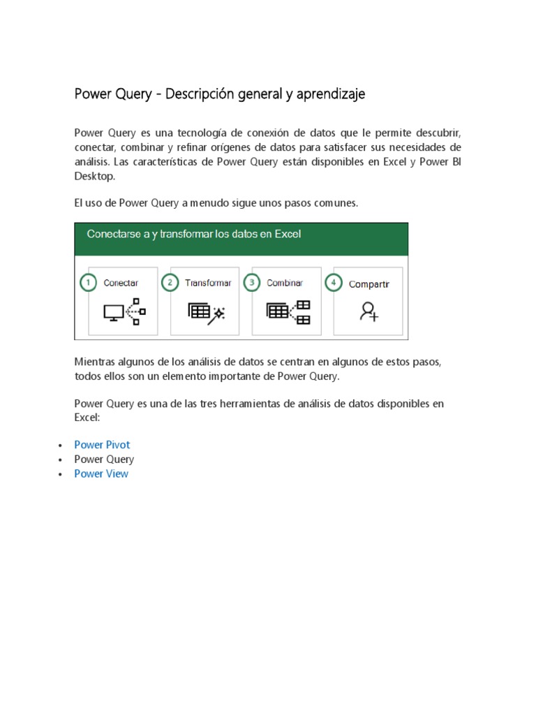 Power Query: Guía Completa en Excel | PDF | Servidor SQL de Microsoft | Datos de computadora