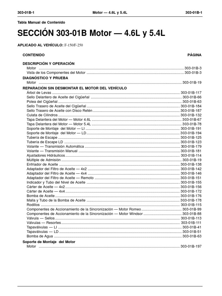 Diagrama Motor 54 Ford Triton