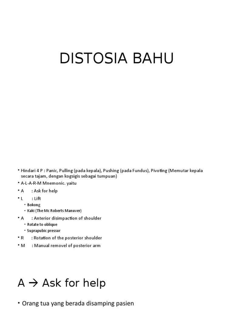 Distosia Bahu | PDF | Kesehatan Holistik