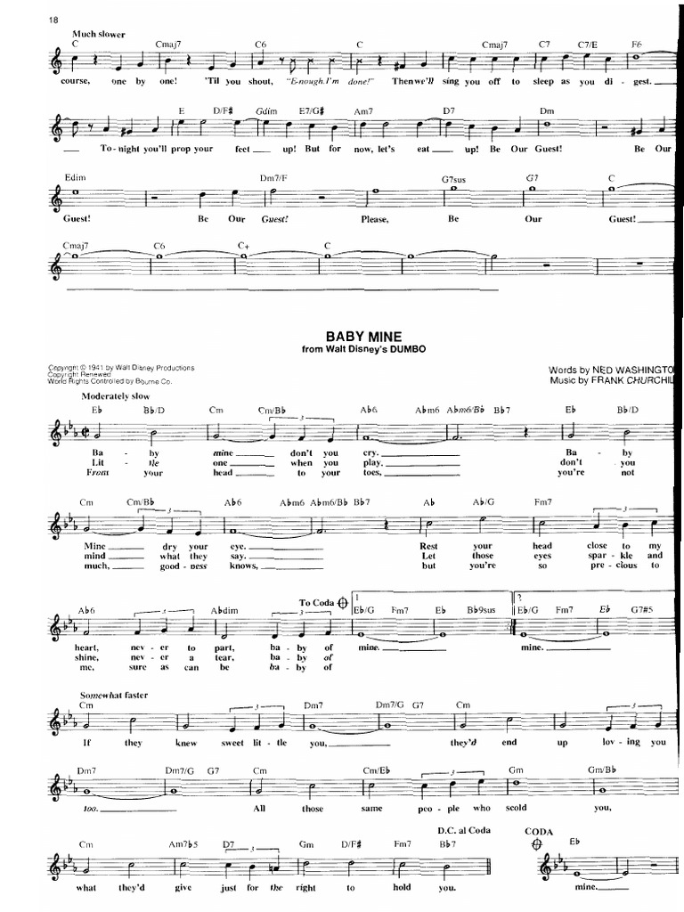 Baby Mine Dumbo | PDF