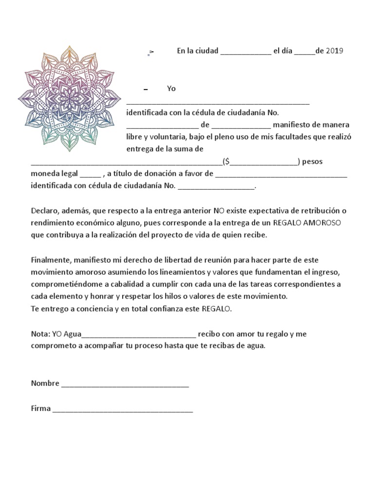 Carta Entrega Regalo 2 | PDF