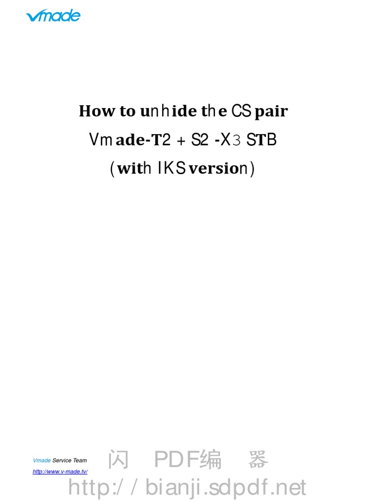 Vmade T2+S2-X3 STB Unhide CS and IPTV | PDF | Business | Computers