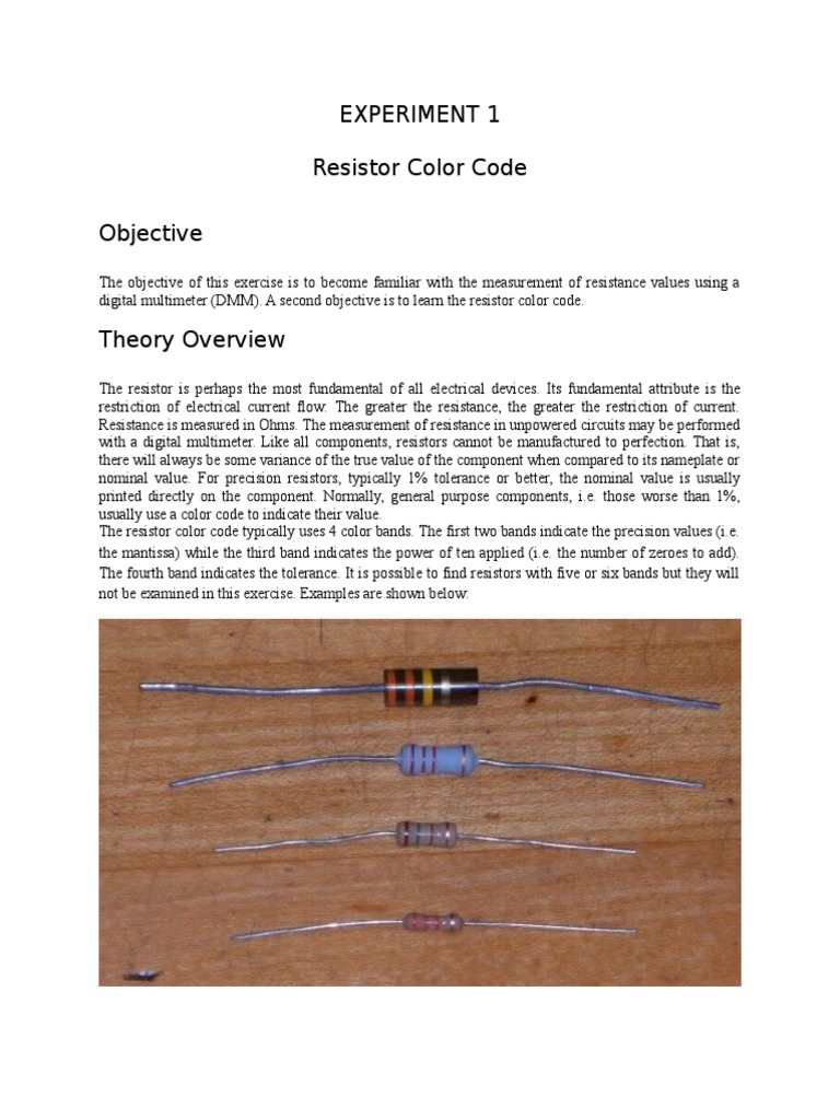 Resistor Color Coding | PDF | Resistor | Engineering Tolerance