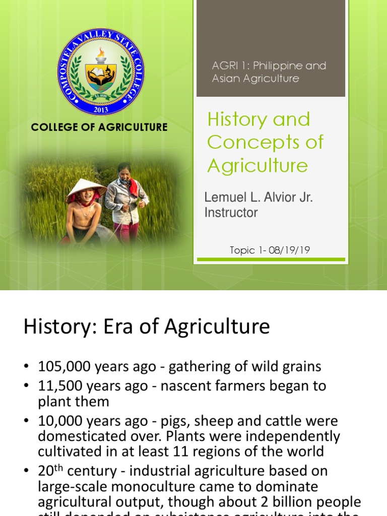 A1 - History and Concepts of Agriculture | PDF | Cash Crop | Green ...