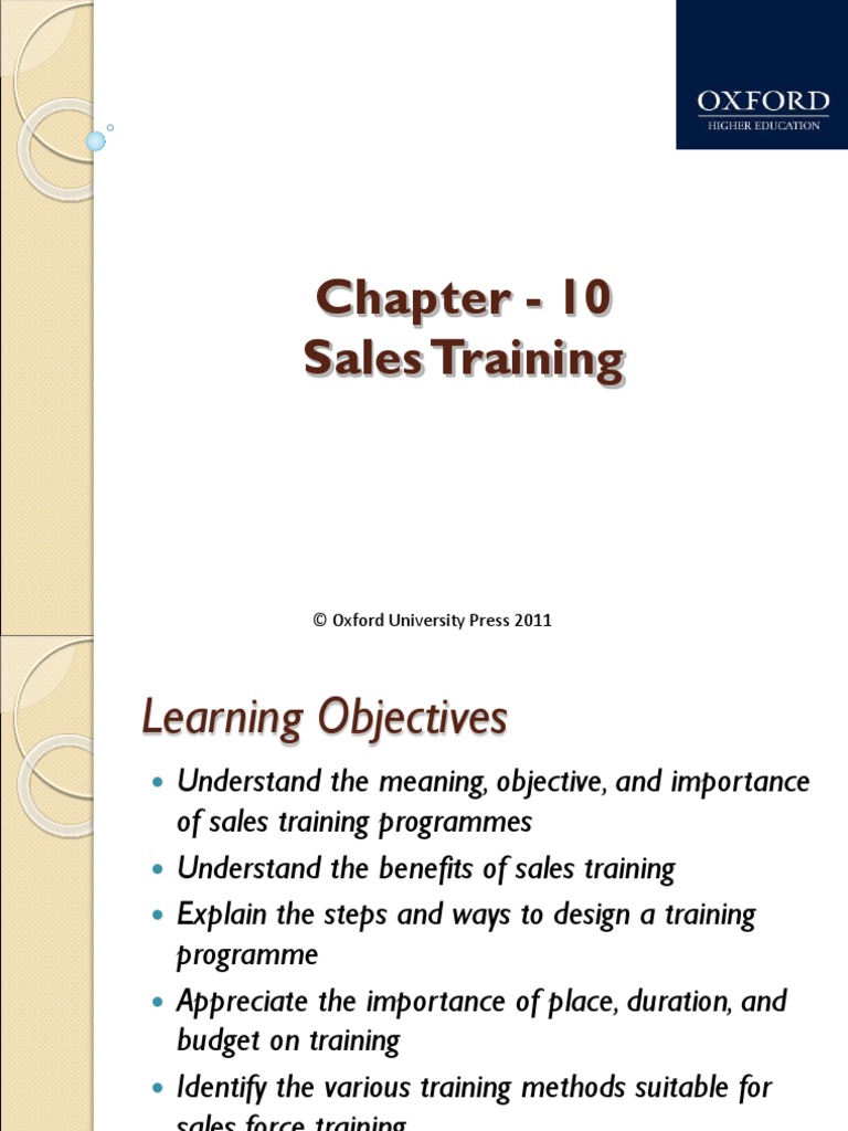 374 33 Powerpoint Slides 10 Sales Training Chapter 10 Sales Training ...