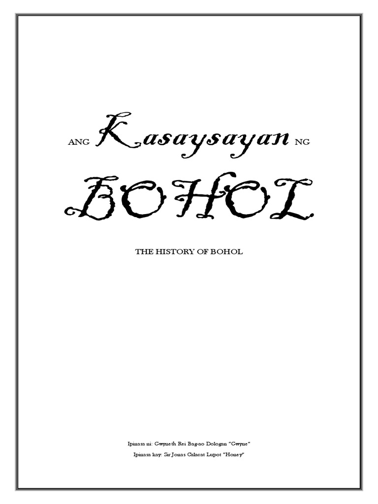 Bohol The History of Bohol | PDF