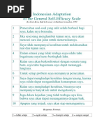 Skala Self Efficacy: Konsep dan Blue Print | PDF