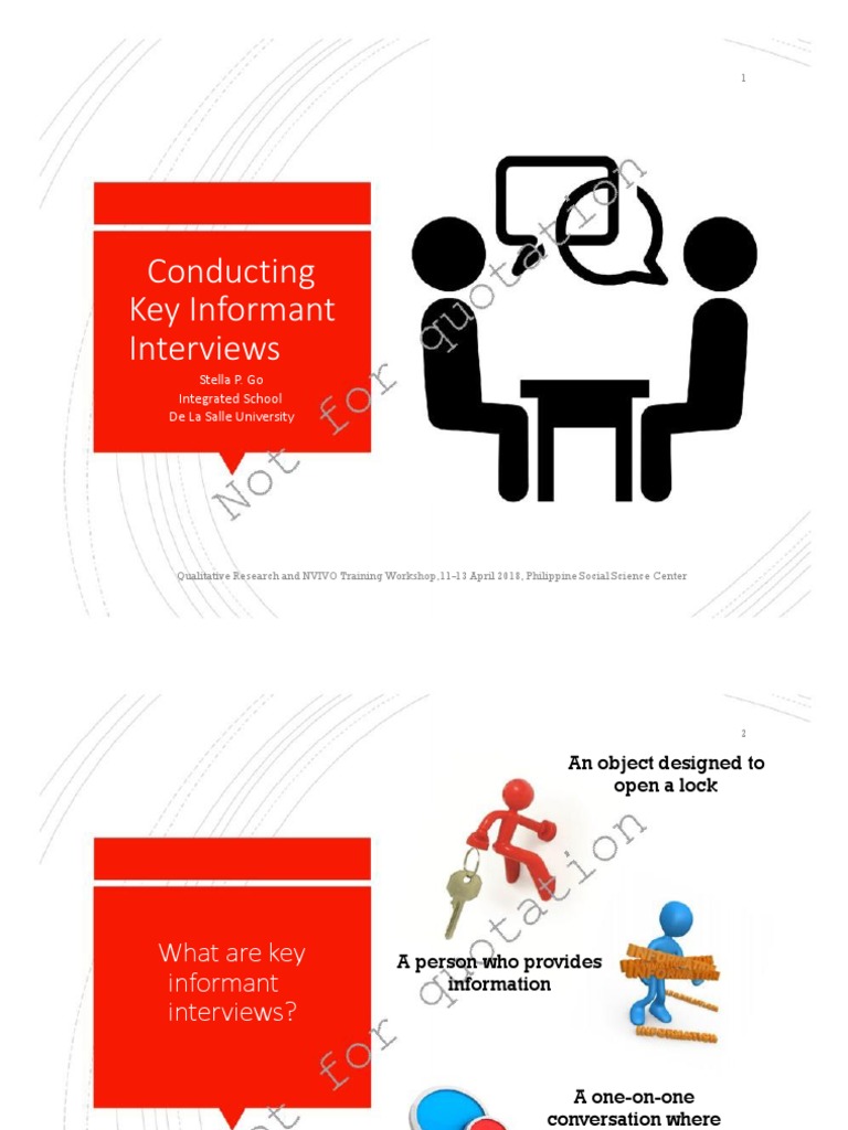 Key Informant Interview Guidelines | PDF | Qualitative Research | Data