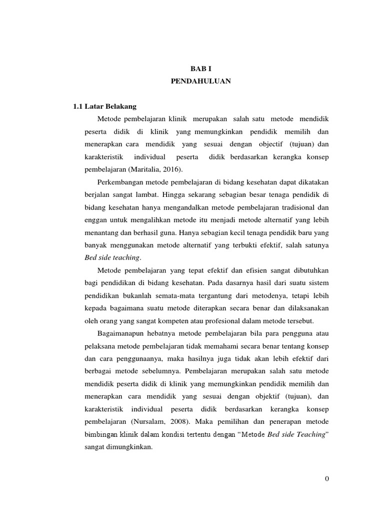 Metode Bed Side Teaching dalam Pendidikan Kesehatan | PDF | Karier ...