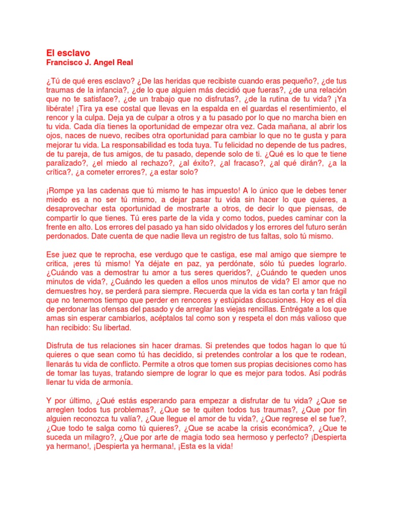 El Esclavo Pdf Vida