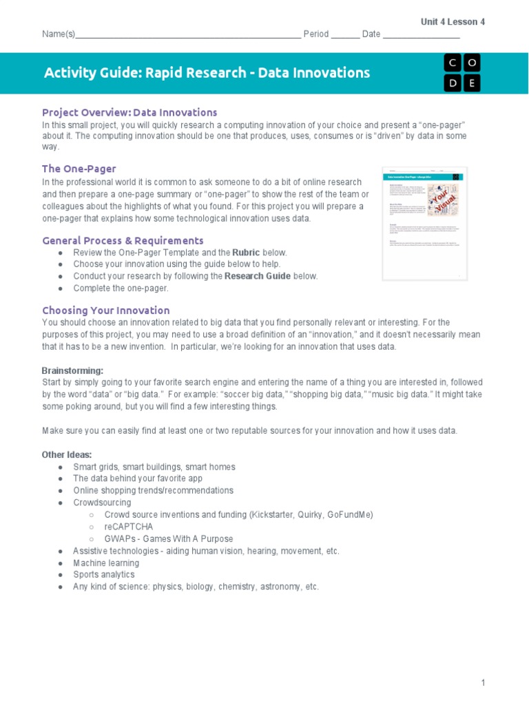 U4L04 Activity Guide - Rapid Research - Data Innovations (Updated Nov ...