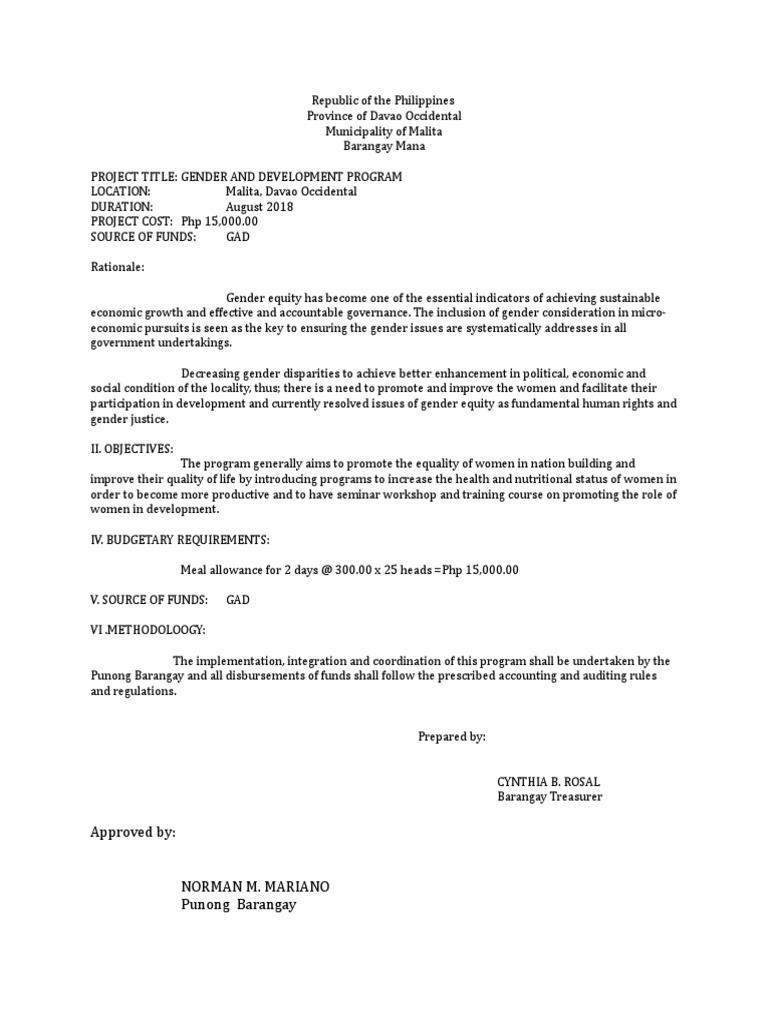 Project Design GAD | PDF