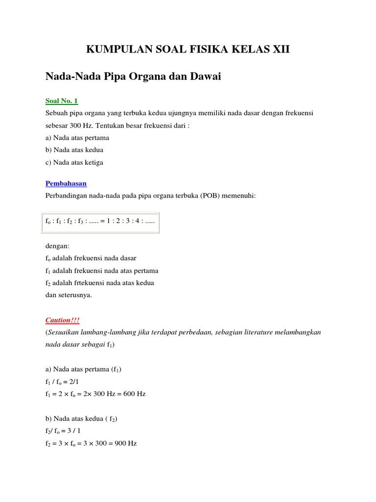 Kumpulan Soal Fisika Kelas Xii | PDF