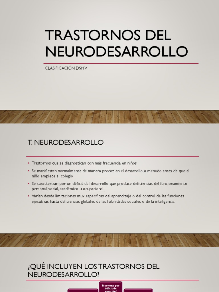 Trastornos Del Neurodesarrollo | PDF | Discapacidad intelectual | Espectro autista