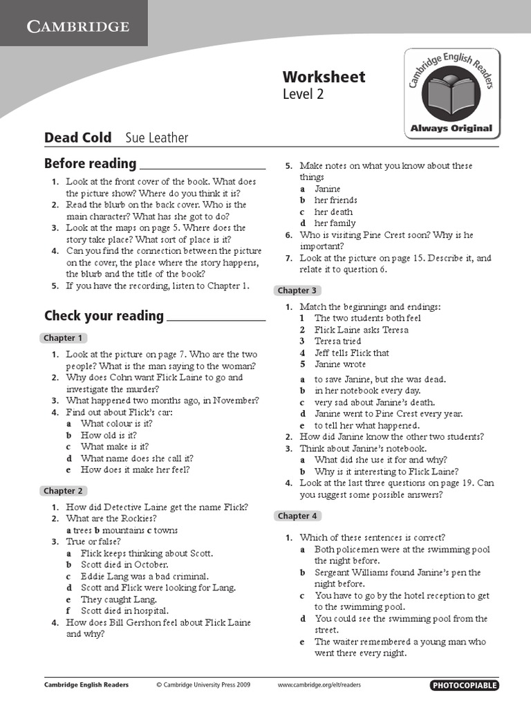 Worksheet: Sue Leather | PDF