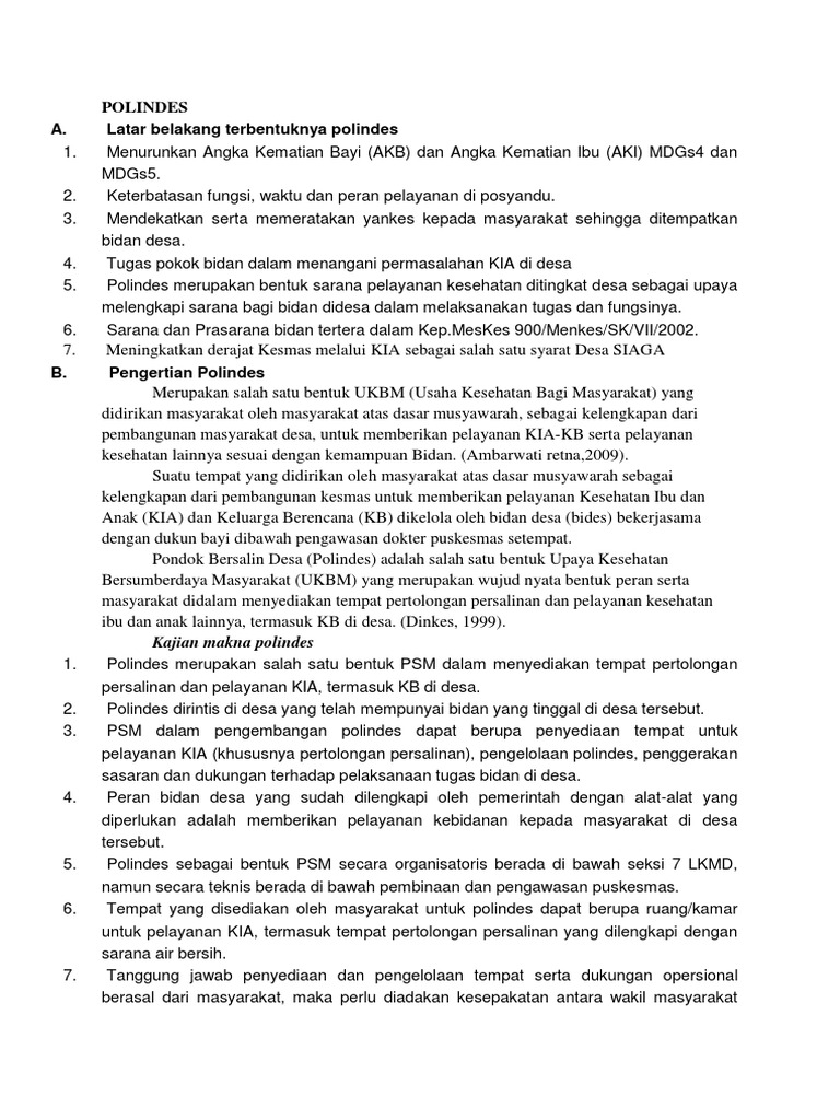 Materi POLINDES | PDF
