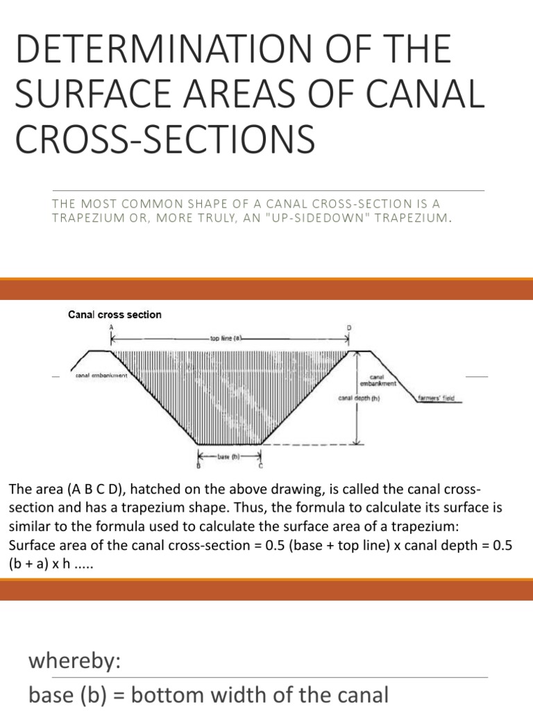 Determination of The Surface Areas of Canal Cross-Sections | PDF