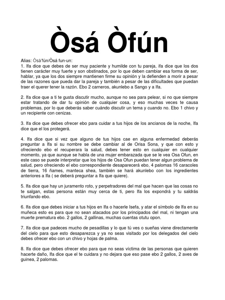 166si No - Osa Ofun | PDF