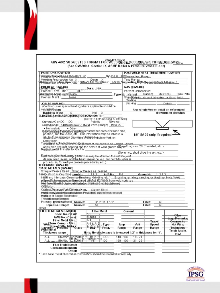 Sample WPS 1 | PDF | Welding | Construction