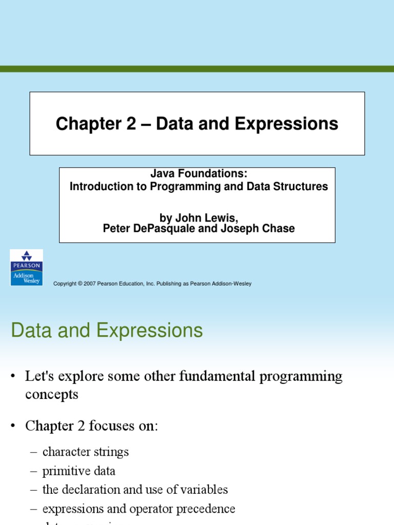 Data and Expressions in Java | Download Free PDF | Data Type | Boolean ...