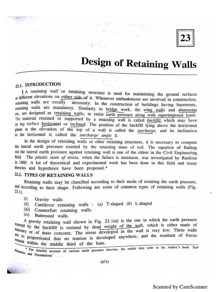 Retaining Wall | PDF