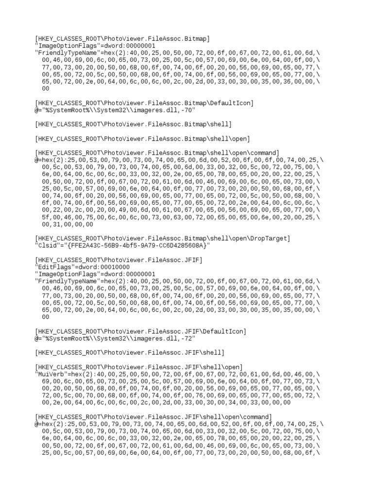 Windows Registry Editor Version 5.00 | PDF | Multidimensional Signal ...