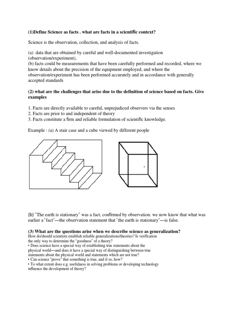Define Science As Facts - What Are Facts in A Scientific Context? | PDF