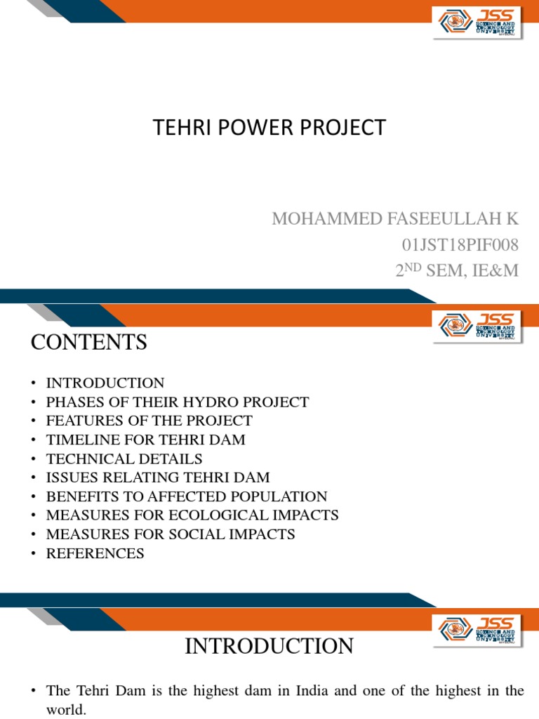 Tehri Dam Project Overview | PDF | Water And Politics | Water
