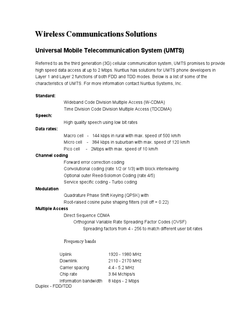 Wireless Communications Solutions | PDF | Channel Access Method ...