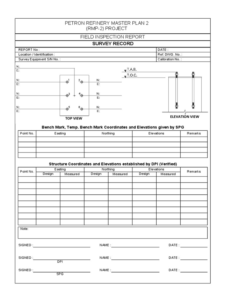 Petron Refinery Master Plan 2 (Rmp-2) Project Field Inspection Report ...