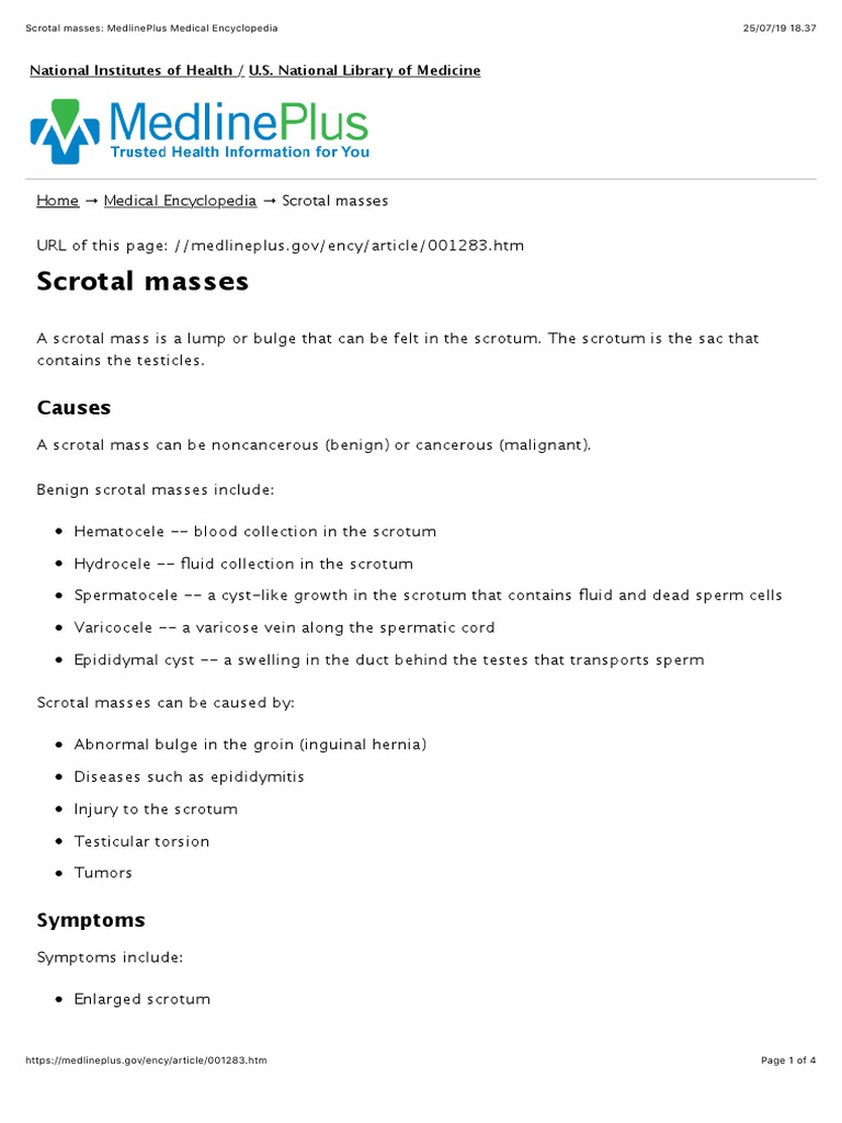 Scrotal Masses | PDF | Medical Specialties | Medicine