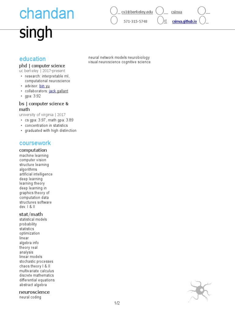 CV Chandan | PDF | Machine Learning | Deep Learning