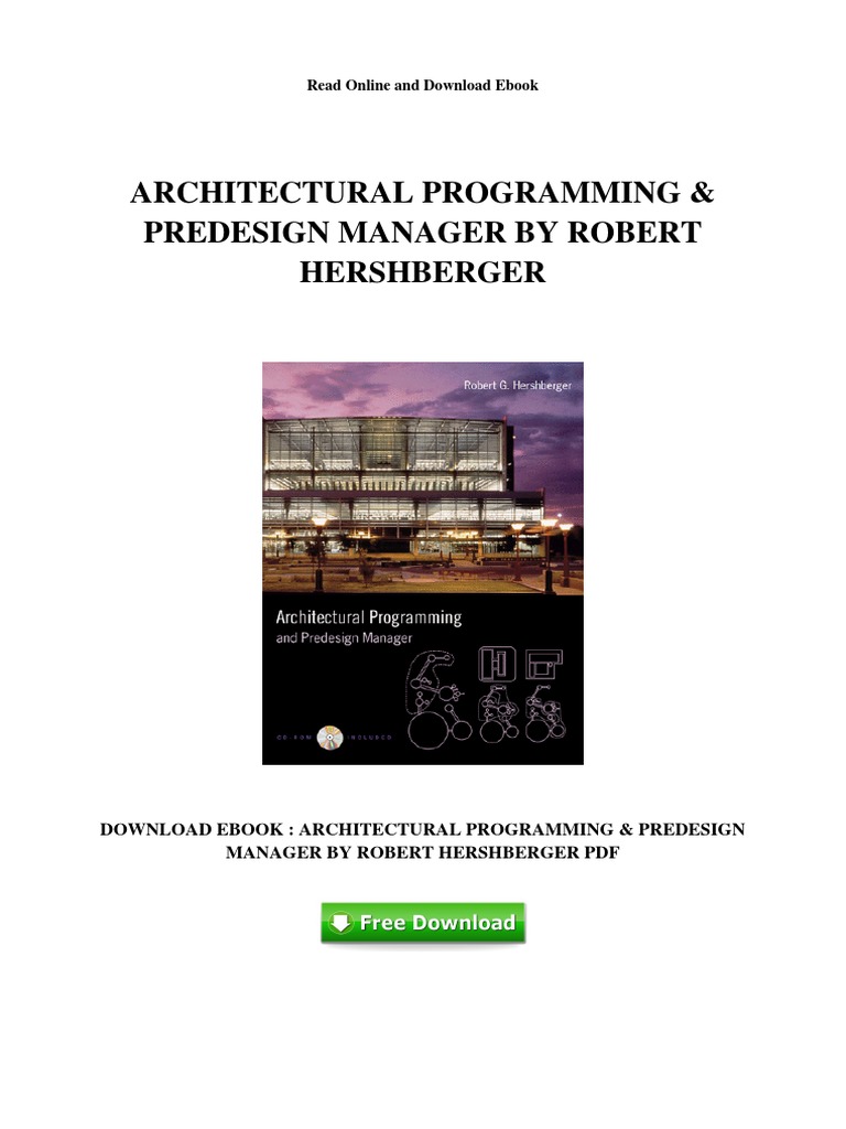 Architectural Programming Predesign Manager by Robert Hershberger PDF ...