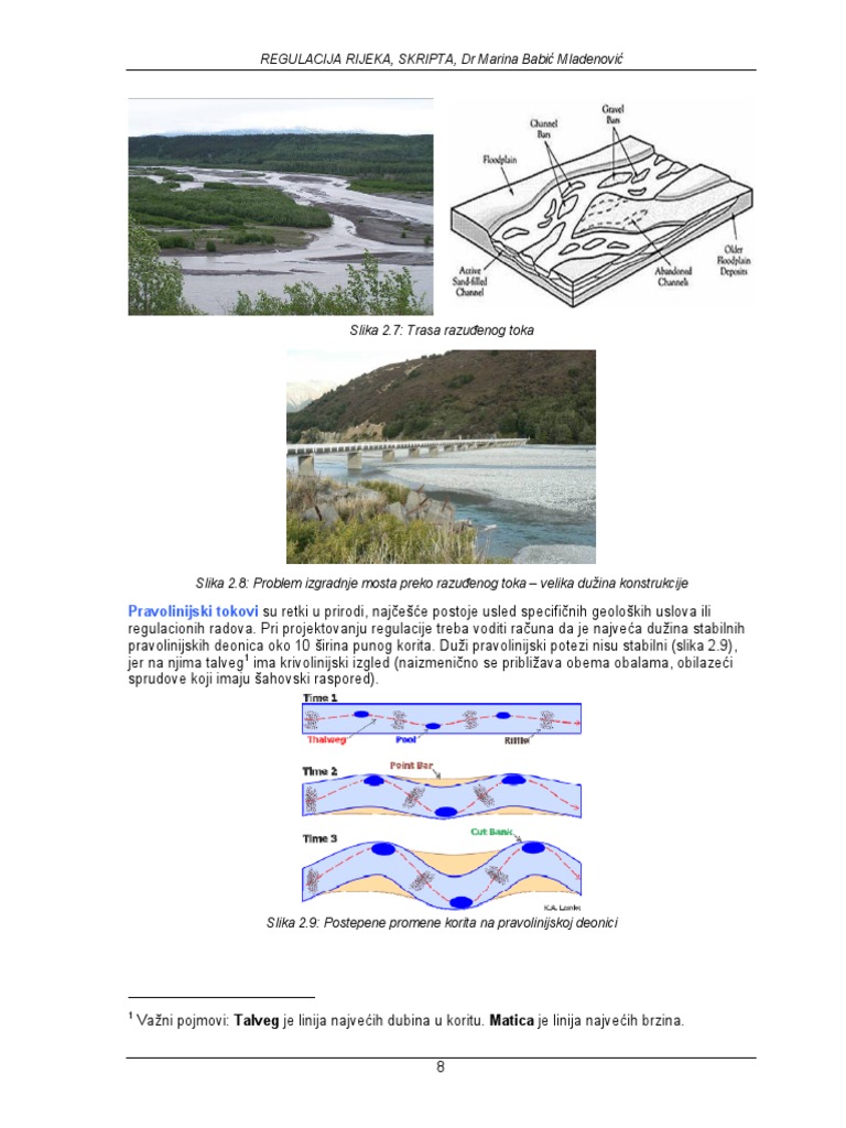 REGULACIJA RIJEKA, SKRIPTA, DR Marina Babić Mladenović: Pravolinijski Tokovi | PDF