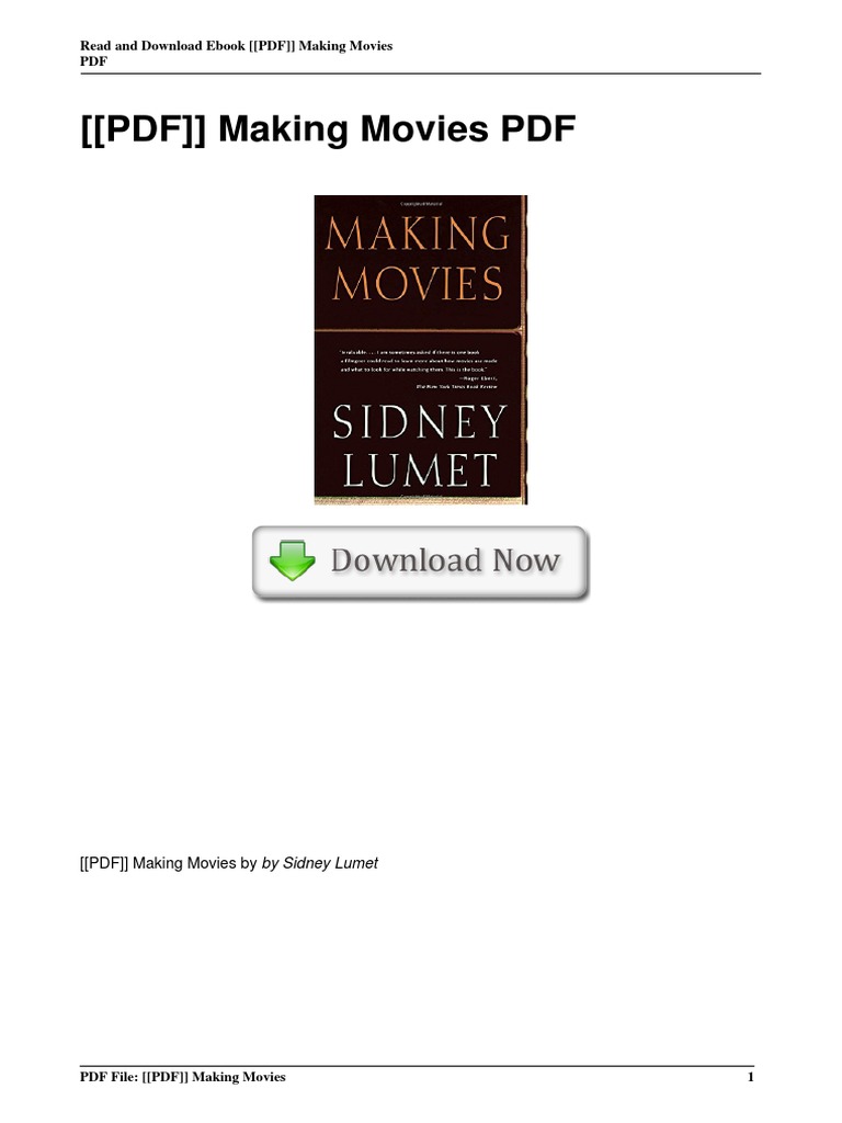 Read and Download Ebook ( (PDF) ) Making Movies PDF | PDF