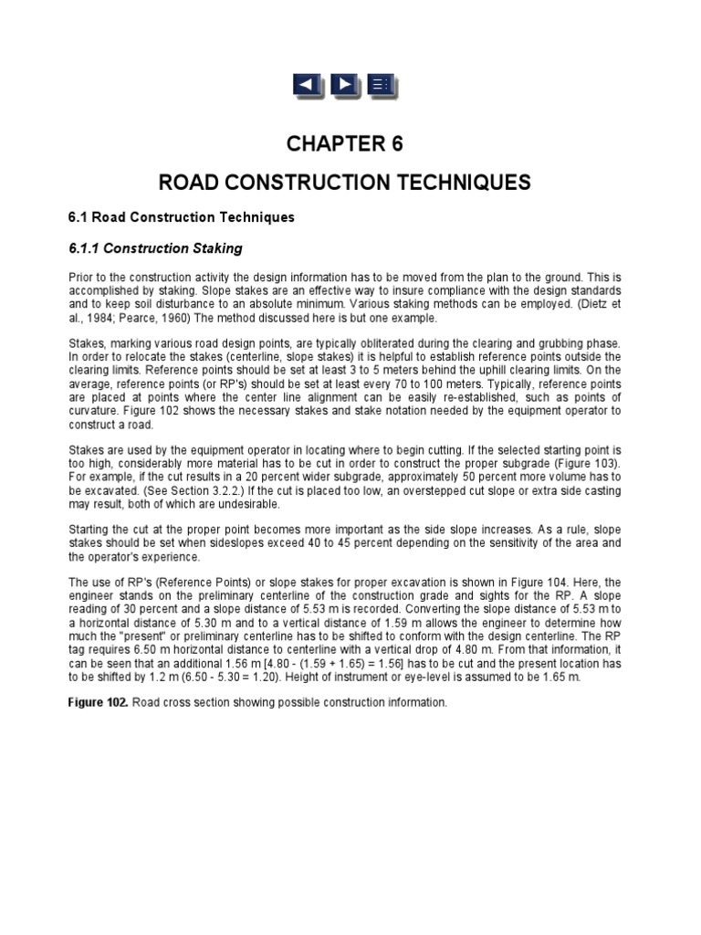 6.1 Road Construction Techniques 6.1.1 Construction Staking | PDF ...