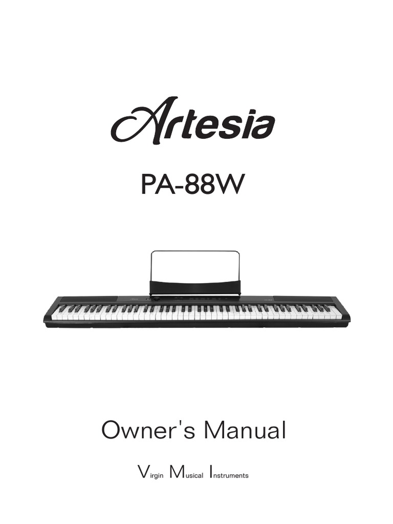 Artesia Keyboard Manual | PDF | Piano | Usb