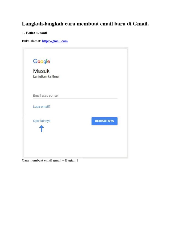 Langkah Membuat Email | PDF