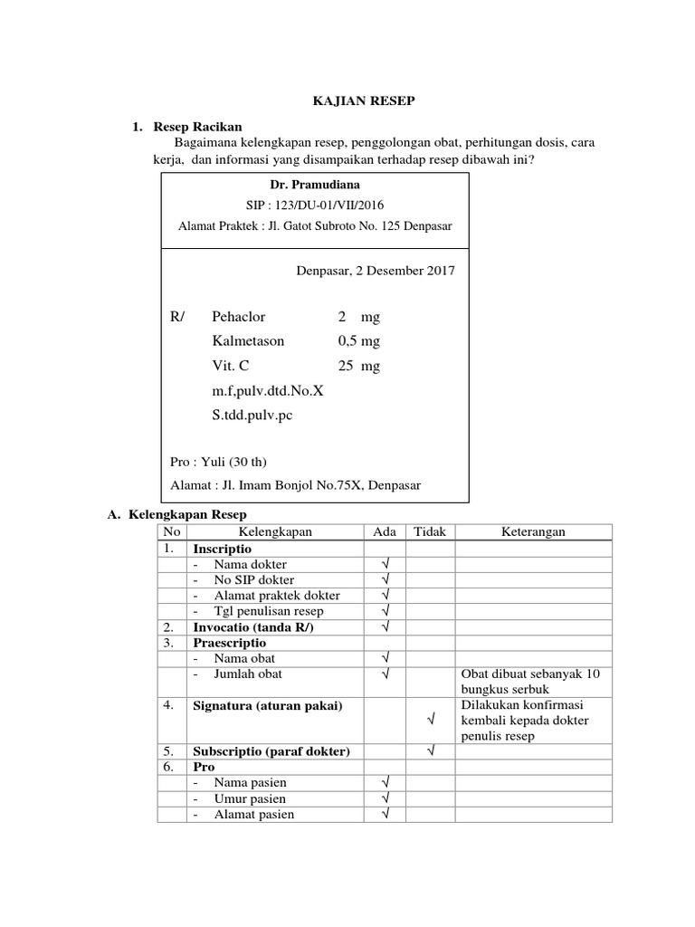 Kajian Resep | PDF | Kesehatan Holistik