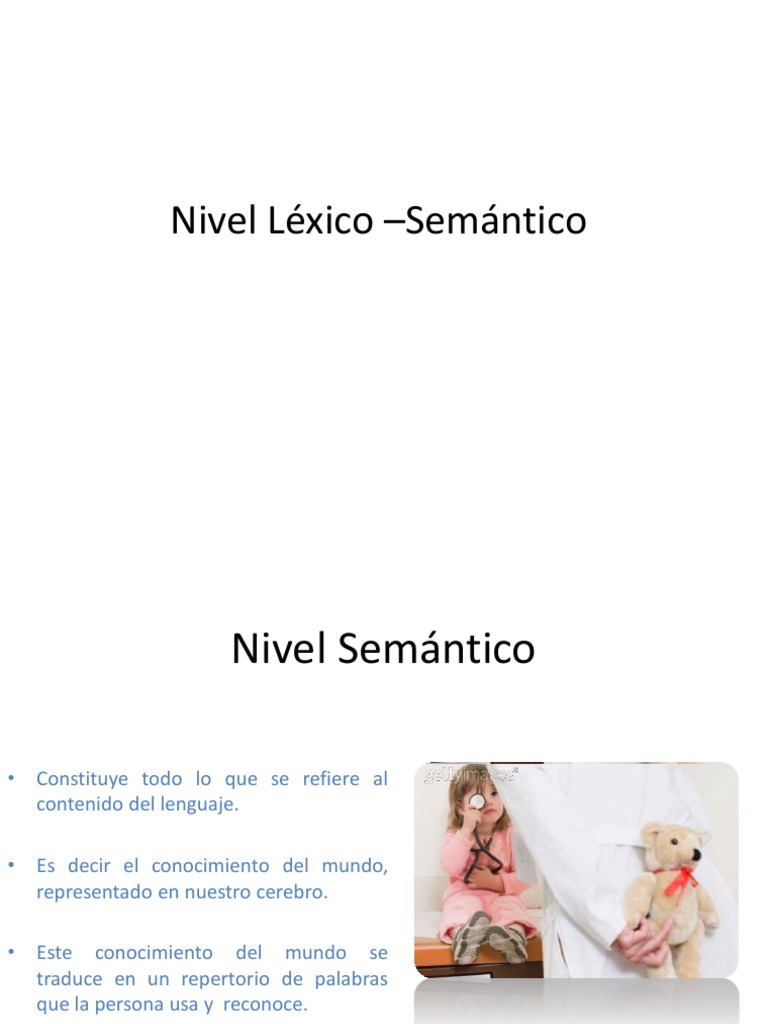 Como Evaluar El Nivel Léxico - Semántico | PDF | Palabra | Sustantivo