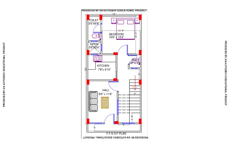 Autocad 15X30 Home Plan | PDF | Computer File | Computer File Formats