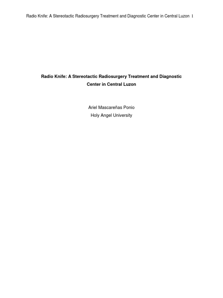 Thesis Rev | PDF | Radiation Therapy | Neurosurgery