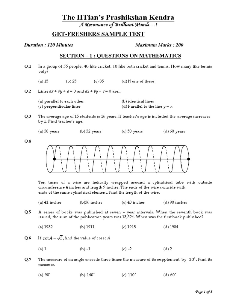 Iit Prashikshan Entrance Exam Sample Papers | PDF | Atoms | Electron