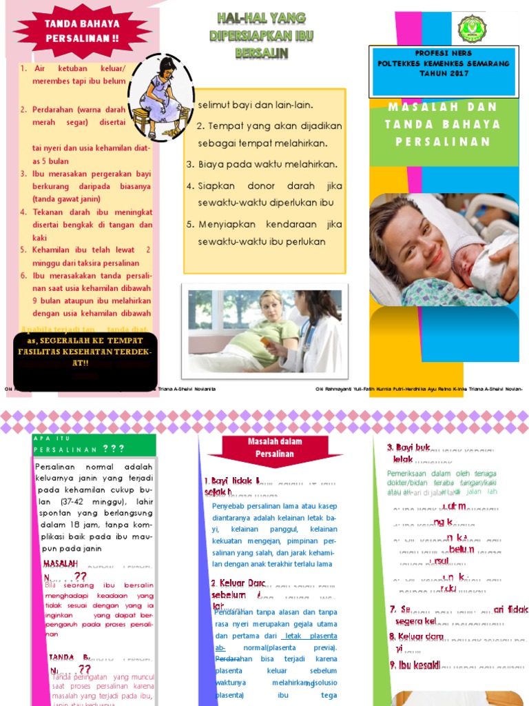 Leaflet Tanda Bahaya Persalinan | PDF