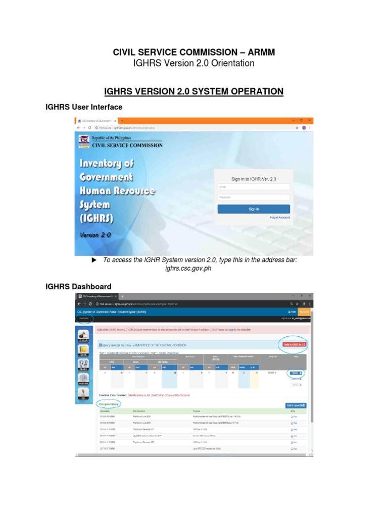 IGHR System - Plantilla - Guide | PDF | Button (Computing) | Microsoft ...