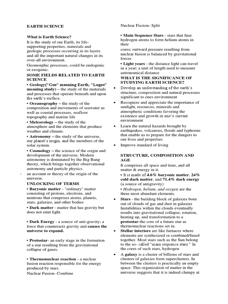 Earth Science Reviewer | PDF | Planetary Habitability | Earth
