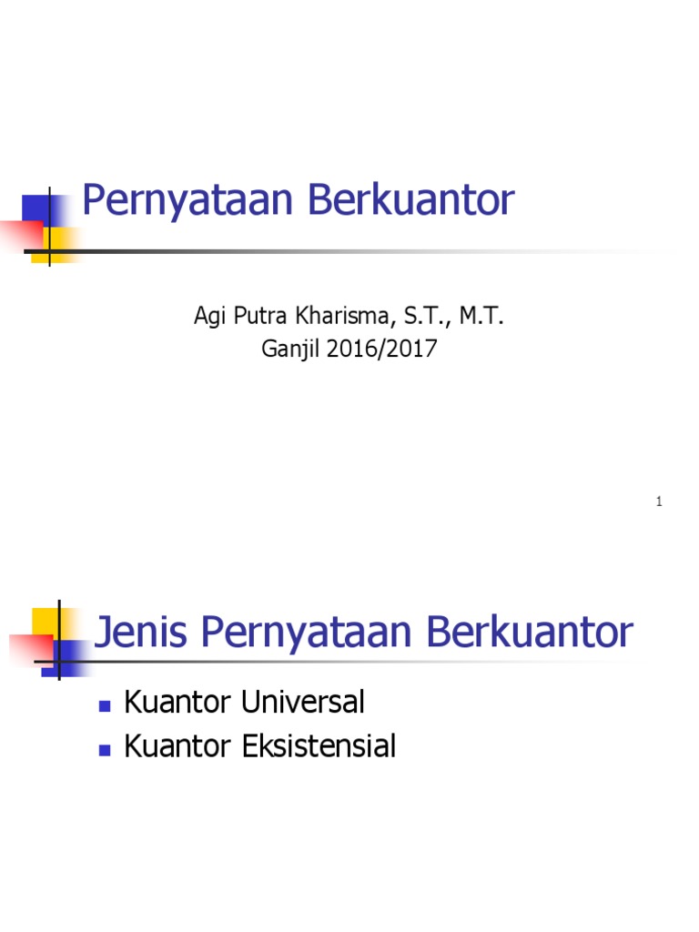 Pernyataan Berkuantor | PDF | Kajian Bahasa Asing | Sains & Matematika