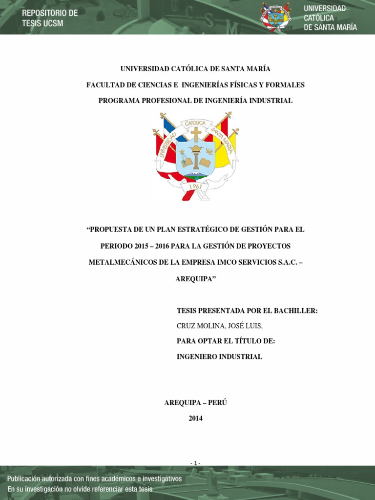 Imco Sac Tesis | PDF | Planificación | Business